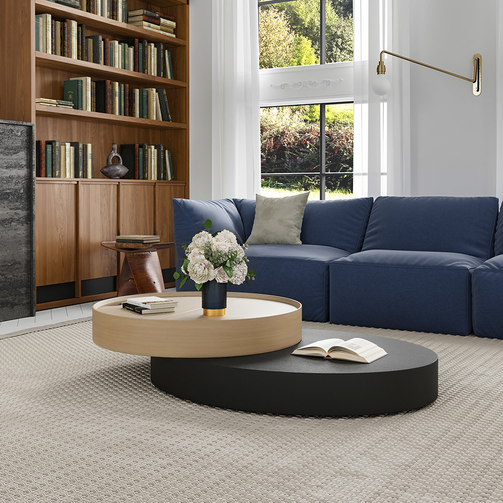 Orren Ellis Ankeus Modern Stylish Creative Rotating Coffee Table with ...