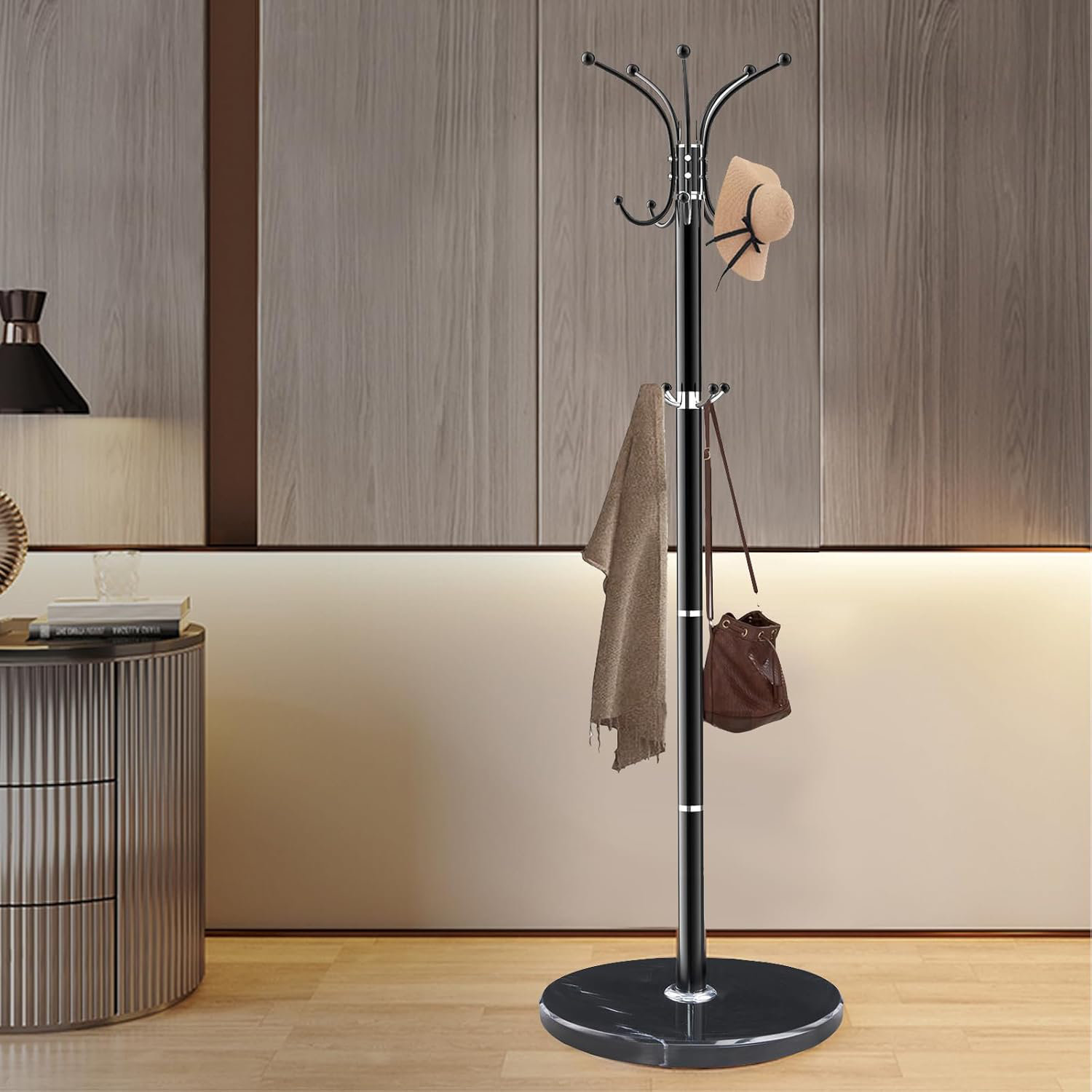 Wrought Studio™ Modern Metal Coat Rack Stand, Coat Rack Freestanding ...