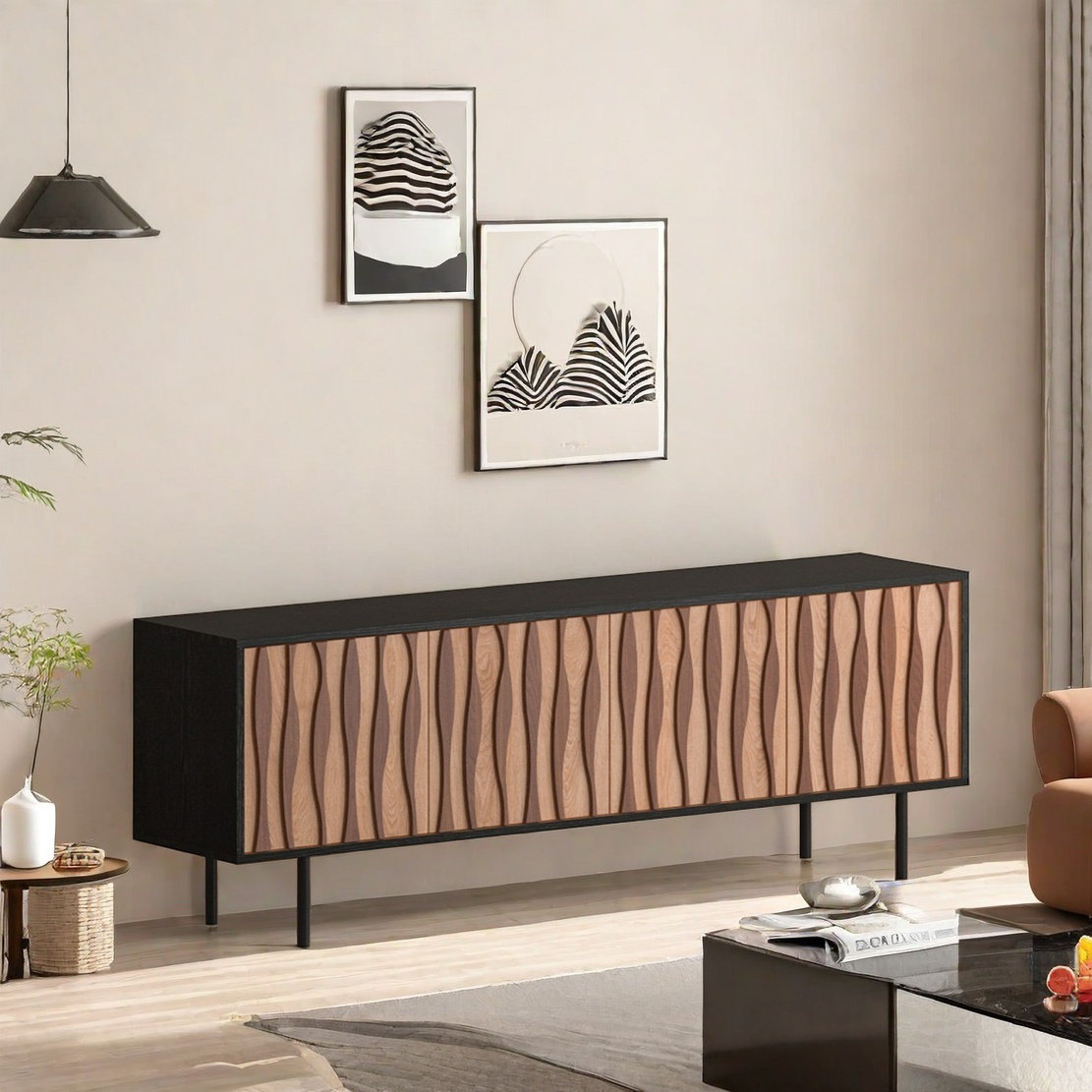 Vivid Space Creation Retro Light Luxury Sideboard Cabinet | Wayfair