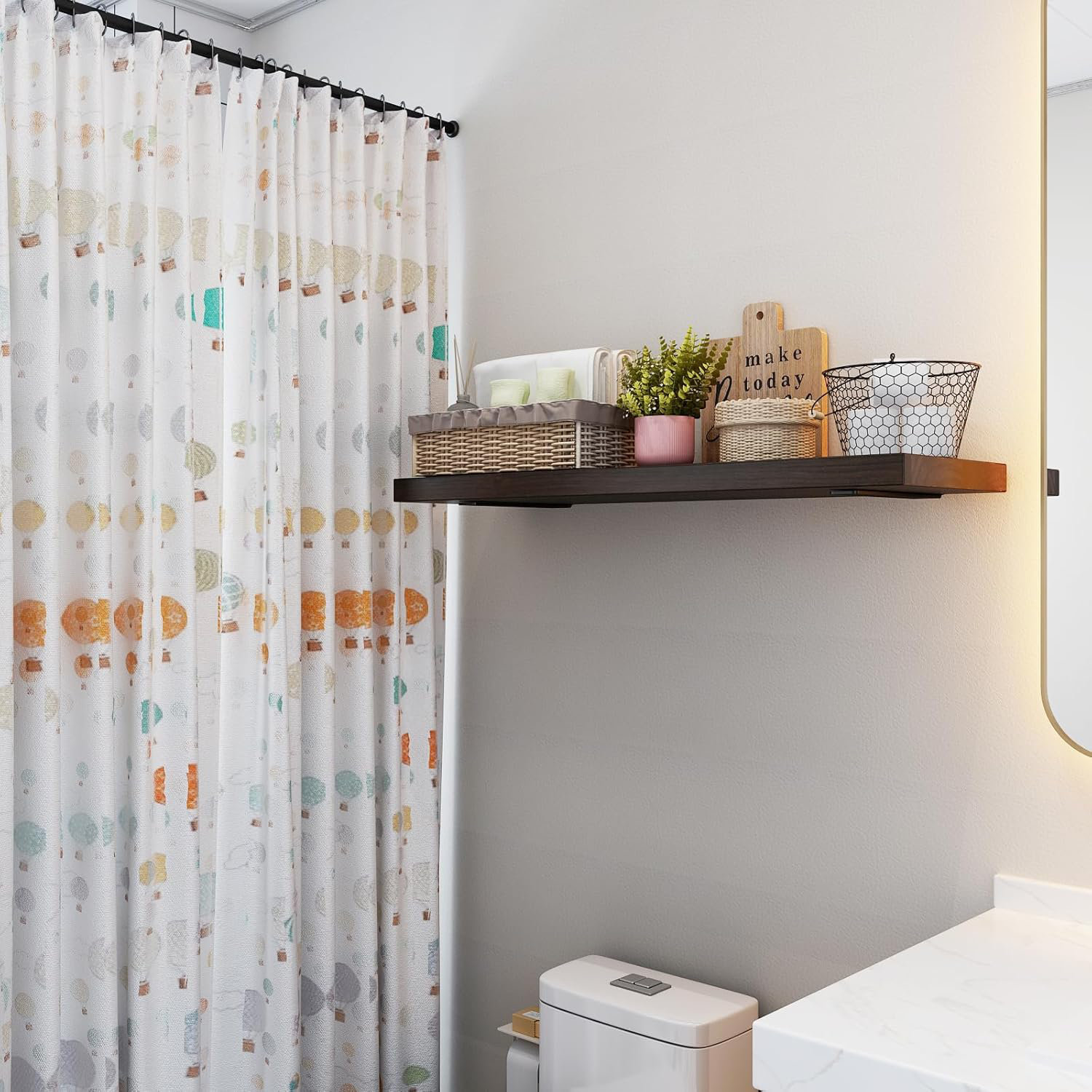 ERTCHUE RIED 36-Inch Floating Shelves For Wall, Natural Wood Wall ...