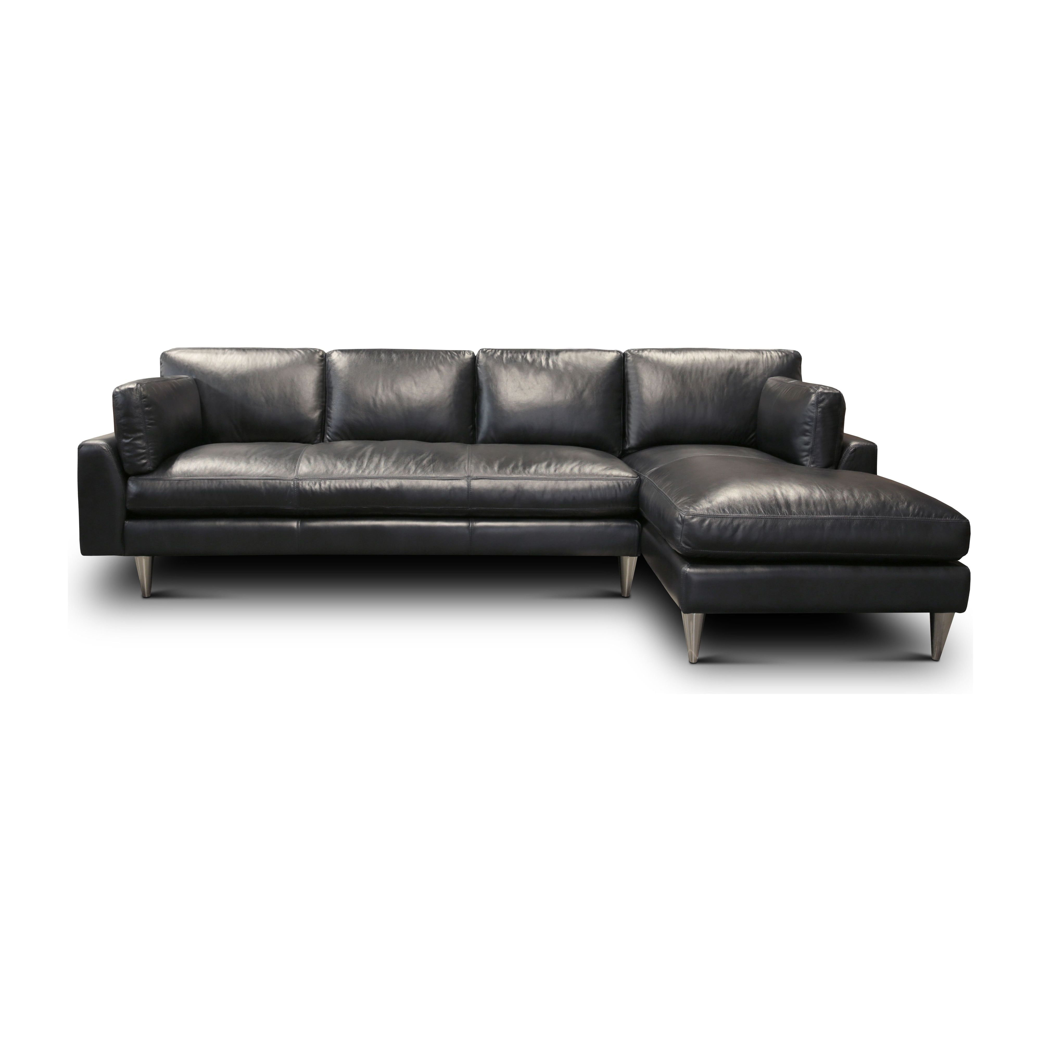 Hello Sofa Home Skyline Top Grain Leather Americana Sectional, Arm ...