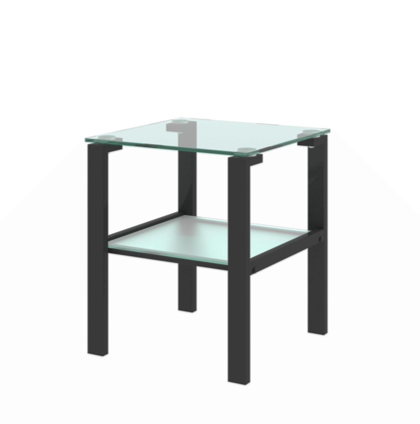 Wrought Studio™ Set Of 2, Glass Two Layer Tea Table, Small Round Table ...