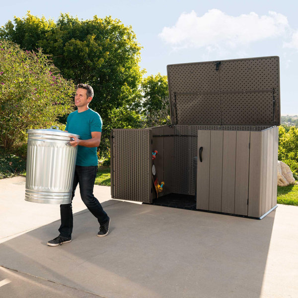 Lifetime 75 Cubic Feet High-Density Polyethylene (Plastic) Steel ...