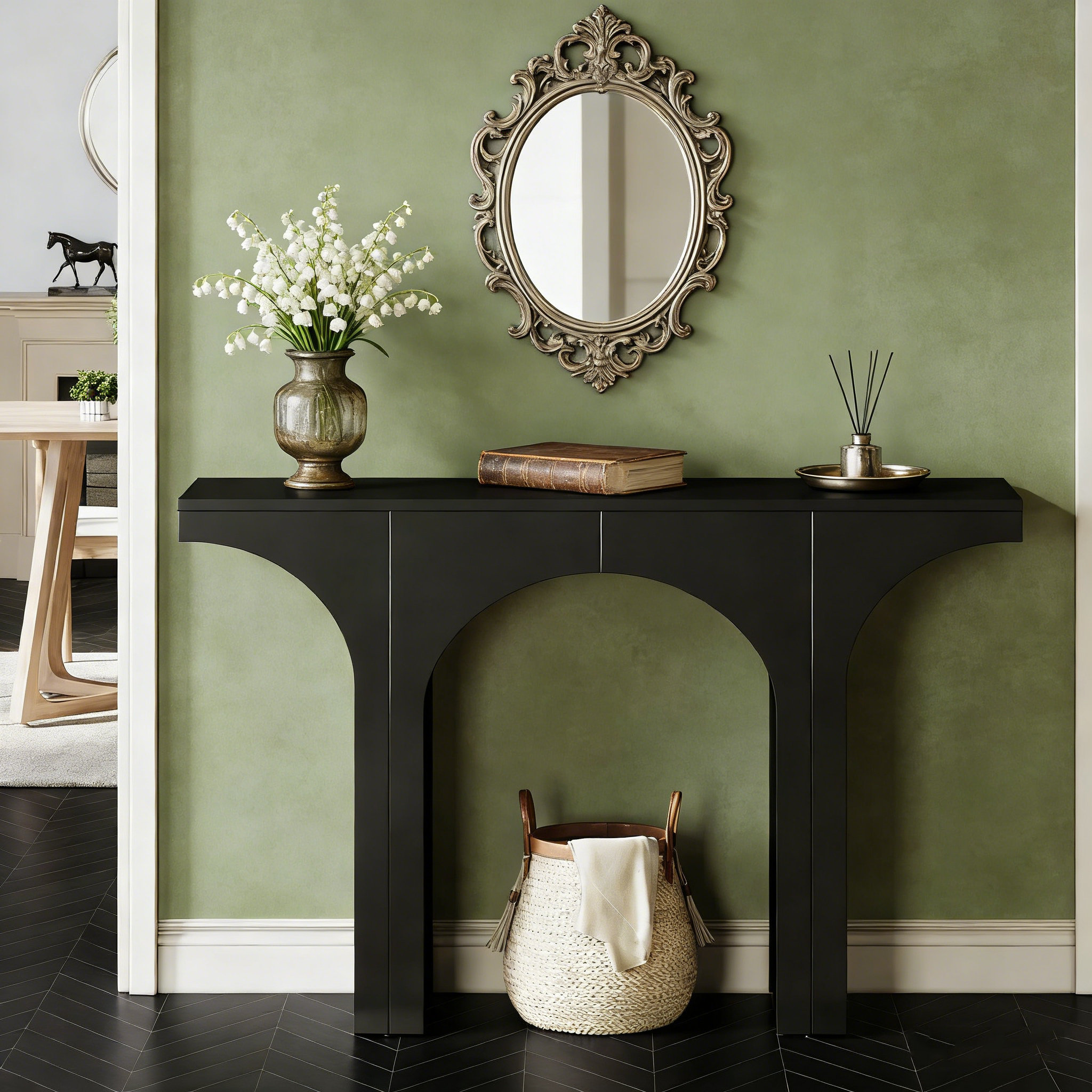 Latitude Run® 47-Inch Modern Bravantice with Arched Base for Entryway ...