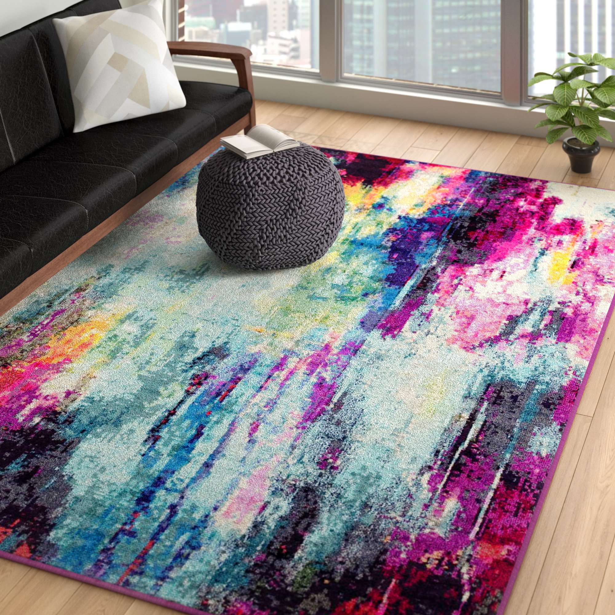 Langley Street® Hashimoto Abstract Area Rug & Reviews | Wayfair