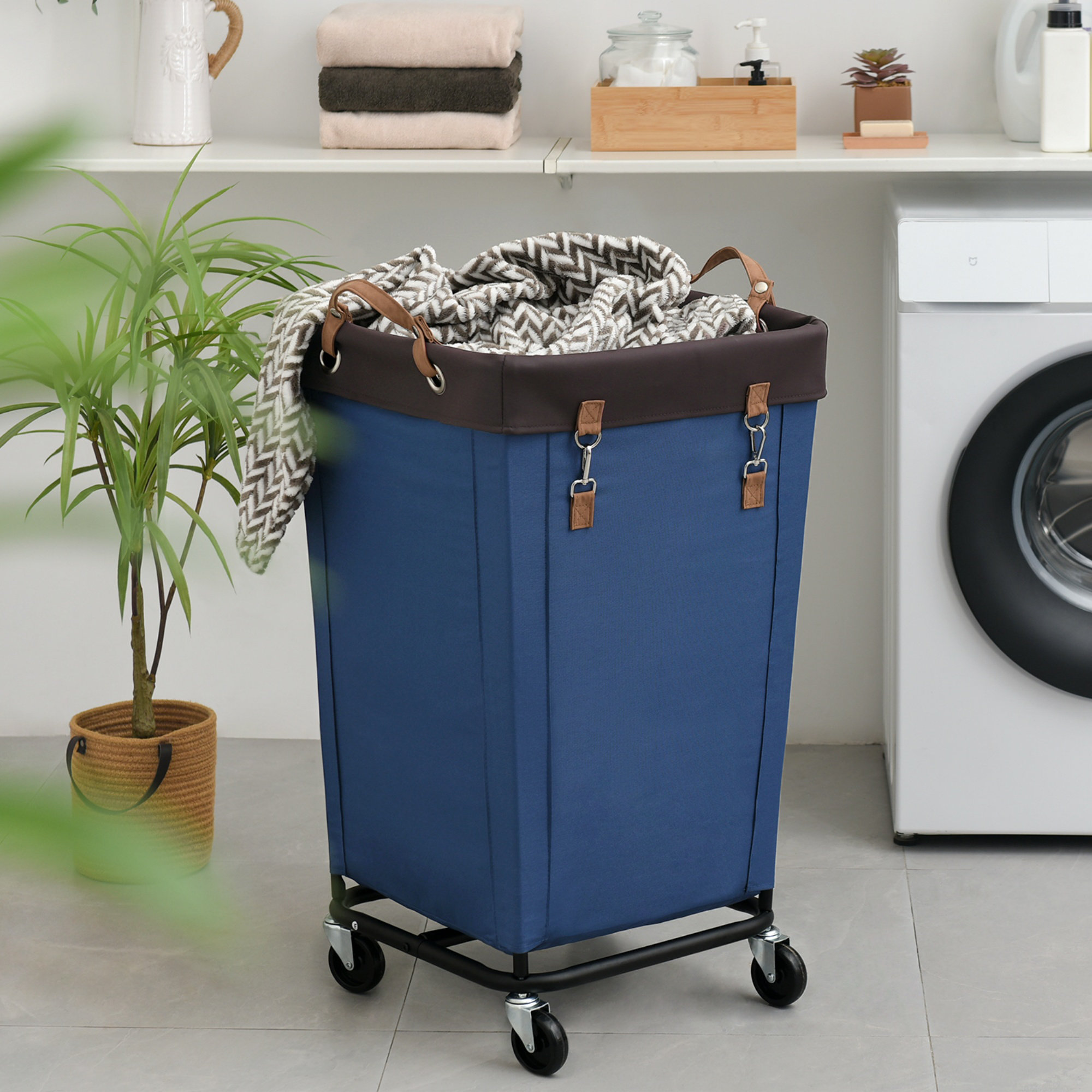 large rolling laundry sorter