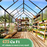 AMERLIFE Walk-in Polycarbonate Greenhouse With Aluminum Frame, 2 ...