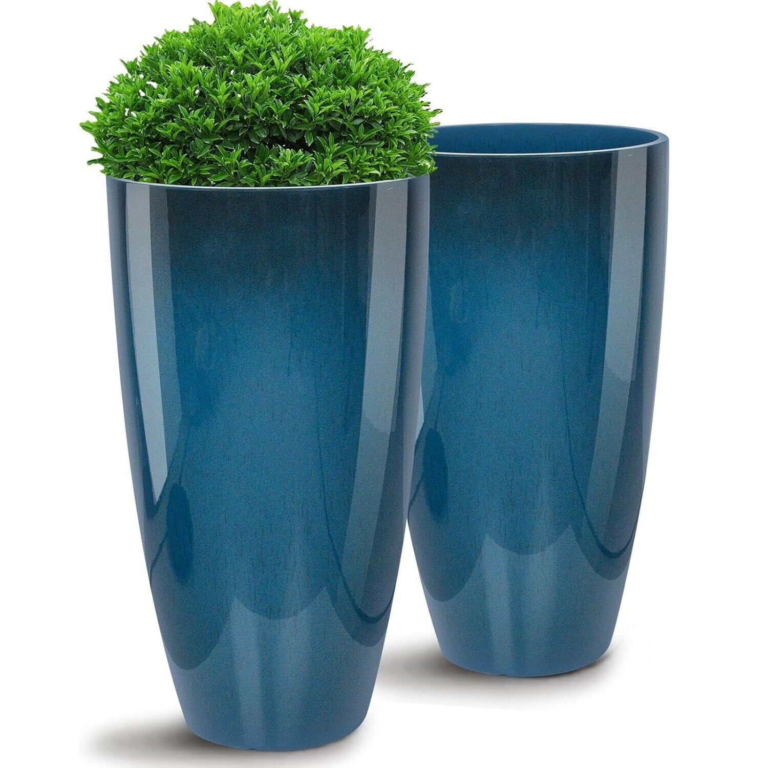 Ebern Designs 2 Pack 21" Tall Planters Sturdy Plant Flower Tree Pots ...