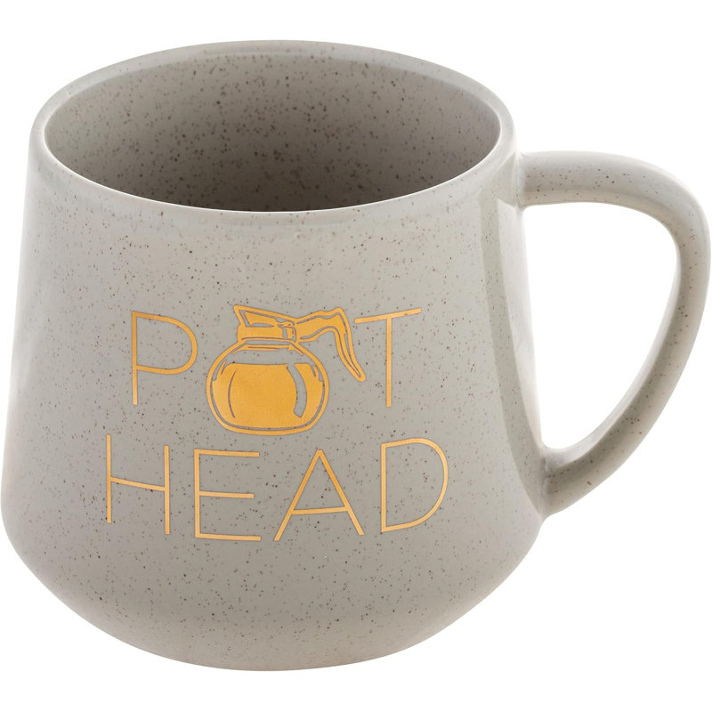 Trinx 16 Oz Chic Ceramic Coffee Mug Pot Head | Wayfair