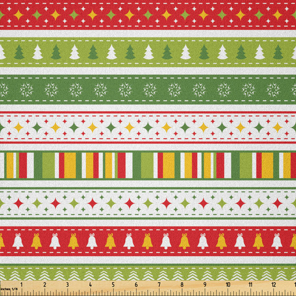 The Seasonal Aisle Amarpal Traditional Borders Fabric | Wayfair.co.uk