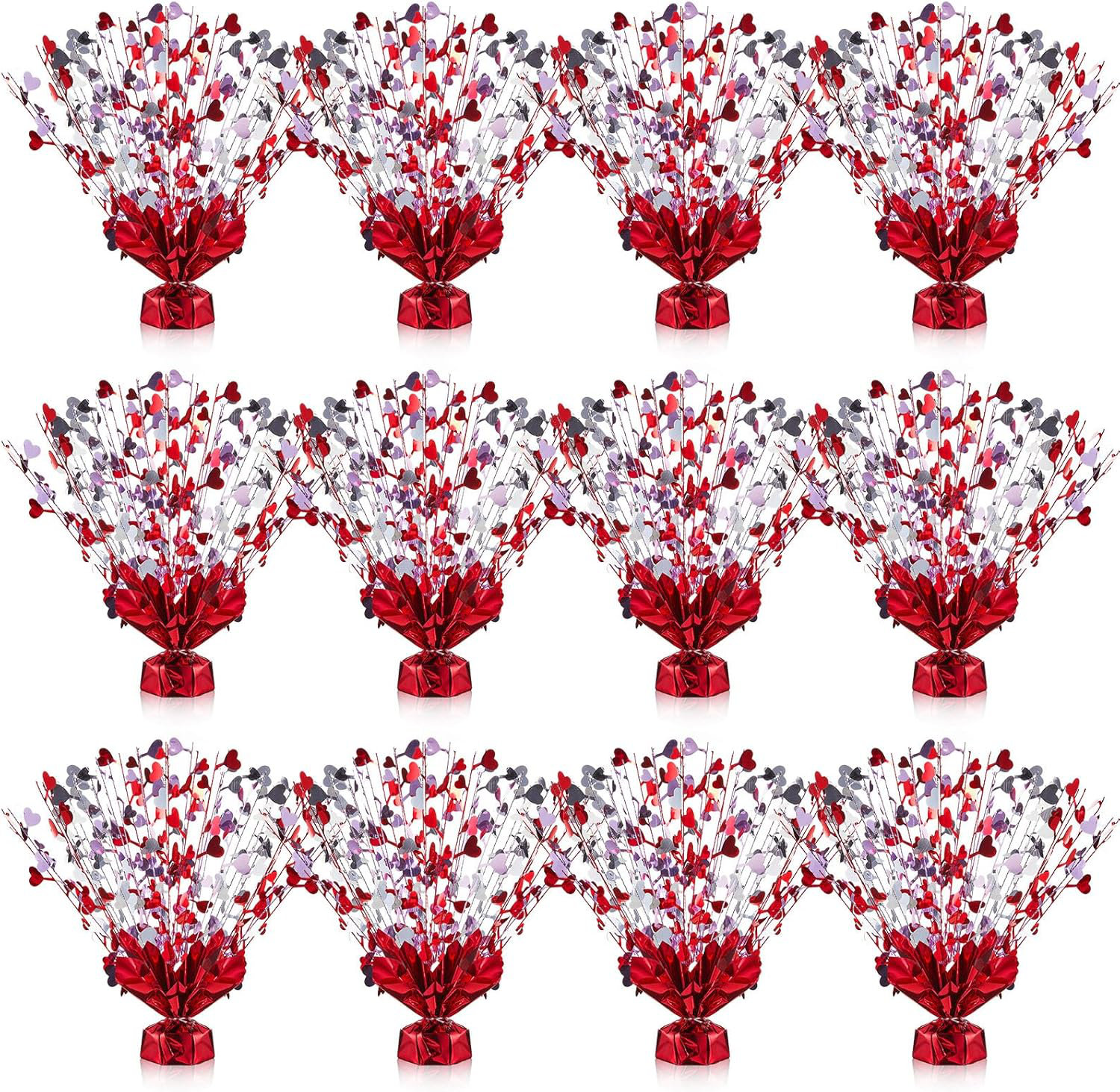 The Holiday Aisle® 12 Pcs Valentines Table Centerpieces Heart Burst ...
