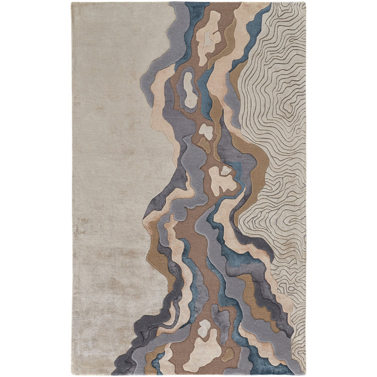 Orren Ellis Wool Abstract Indoor Rug | Wayfair