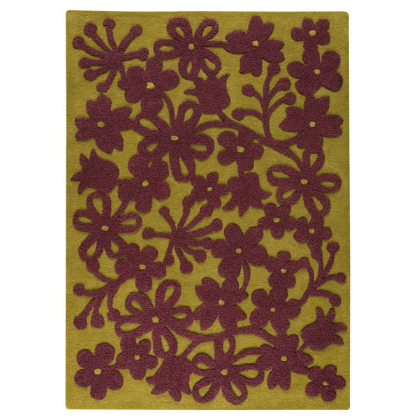 Hokku Designs Attiana Handmade Green/Plum Rug & Reviews | Wayfair