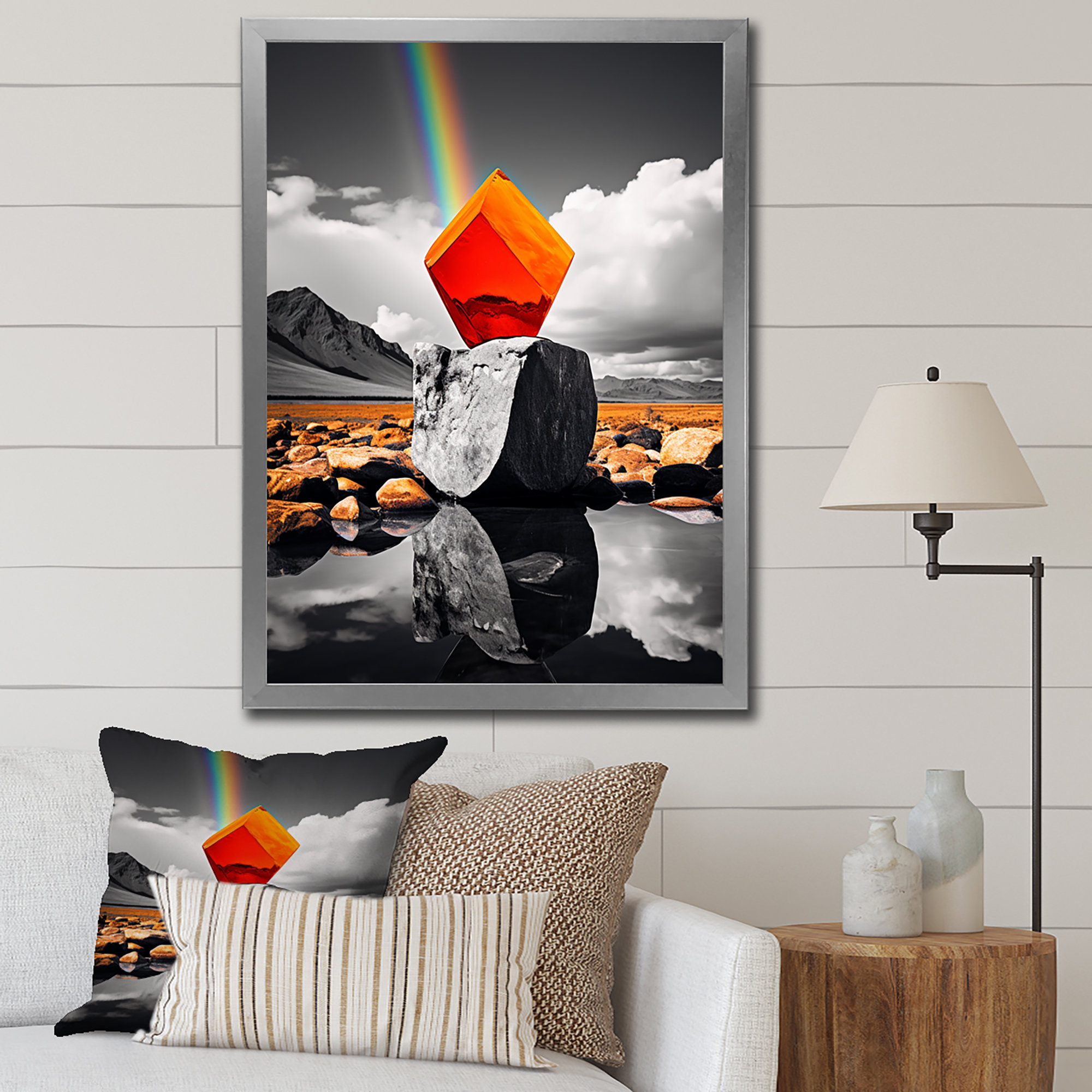 Latitude Run® Monochromatic Landscape & Orange Prism " Monochromatic ...