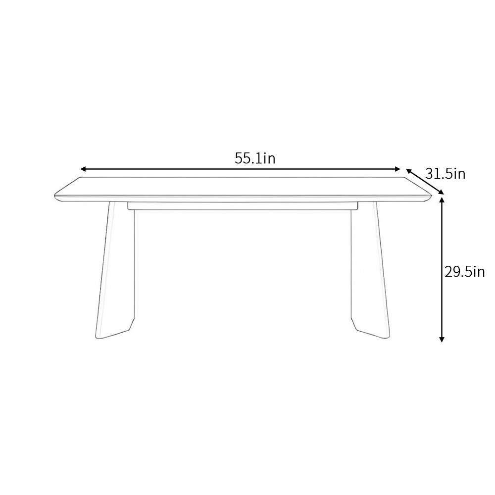 Hokku Designs Ailani French simple modern rectangular dining table ...