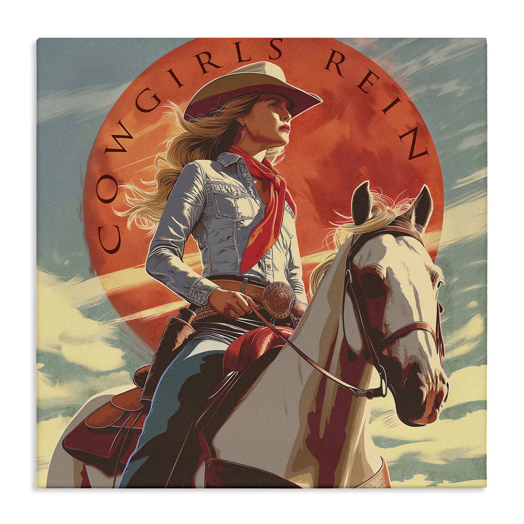 Foundry Select Cowgirls Rein Portrait Canvas Wall Art by Steve Hunziker ...