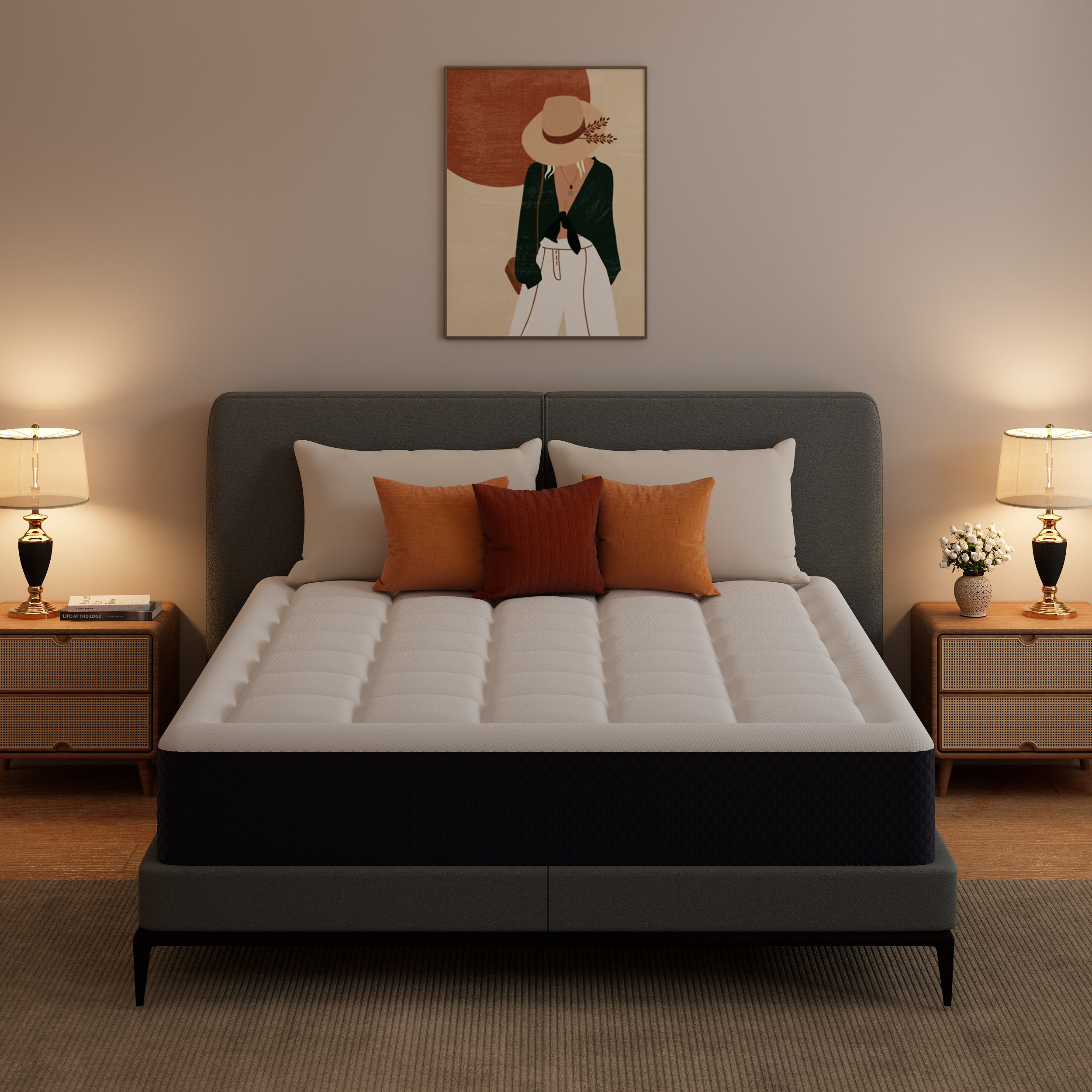 ELEMUSE 12'' Memory Foam Mattress In A Box – Medium Firm, Cooling ...