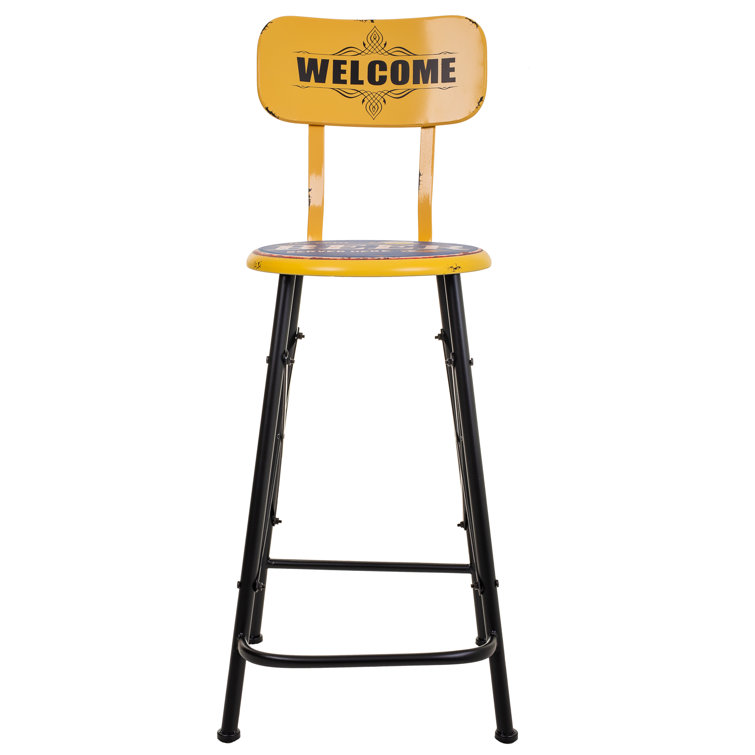 Borough Wharf YELLOW METAL STOOL | Wayfair.co.uk