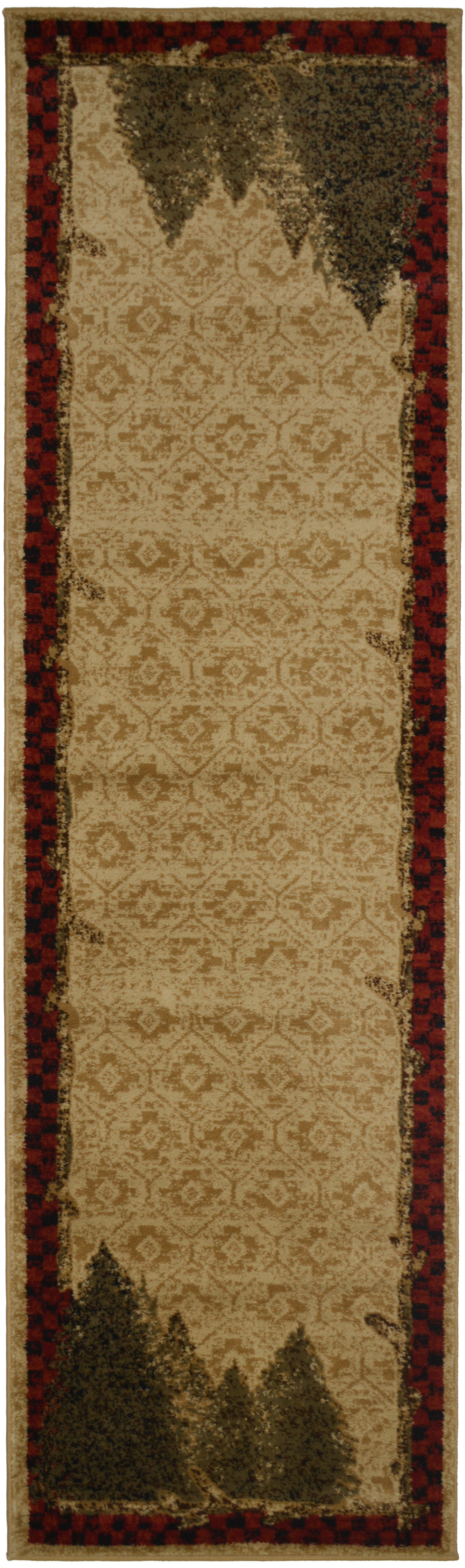 Loon Peak® Kenneth Forest Antique Lodge Beige Area Rug & Reviews | Wayfair