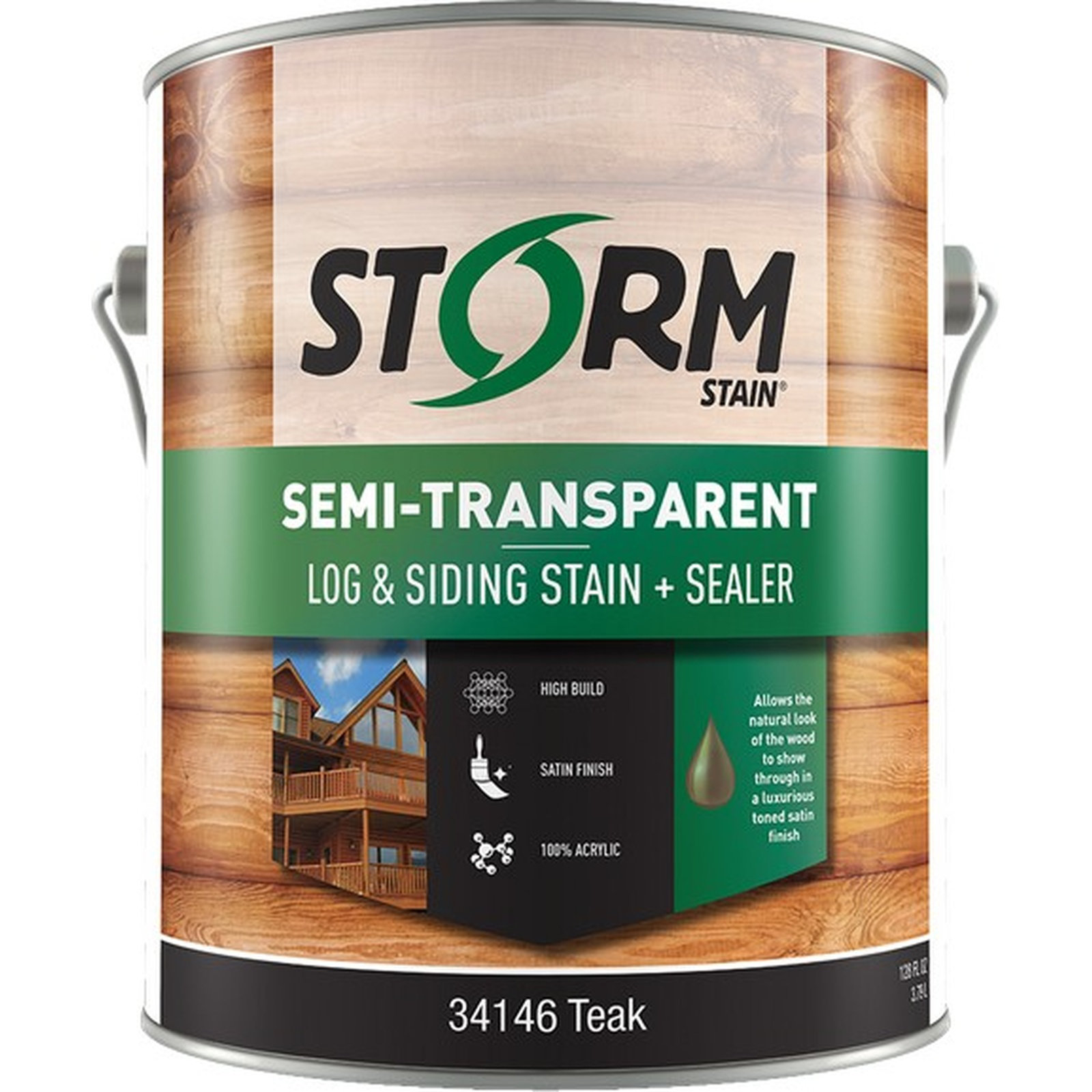 FixtureDisplays Storm 34146-1 1Gal Semi-Transparent Log And Siding ...