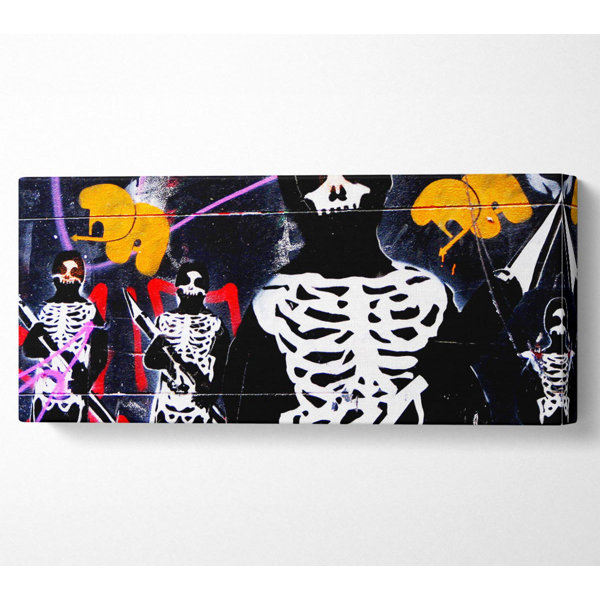Happy Larry Skeleton Army - Wrapped Canvas Panoramic Art Prints ...