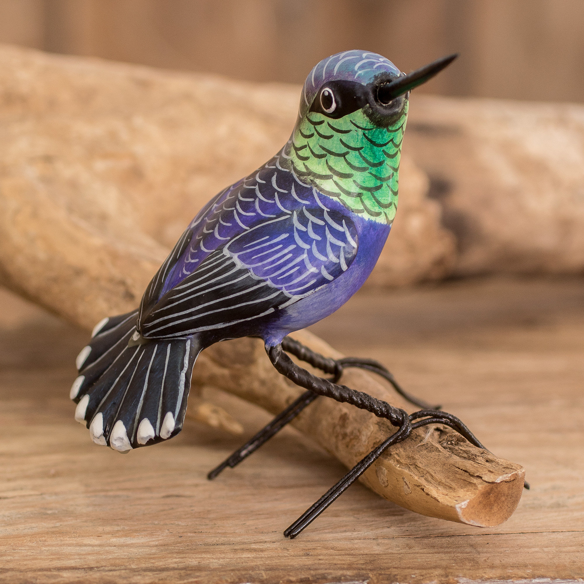 Red Barrel Studio® Crose Handmade Ethereal Hummingbird Ceramic Figurine ...