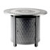 Lark Manor Delrick Round 34 In. X 34 In. Aluminum Propane Fire Pit ...