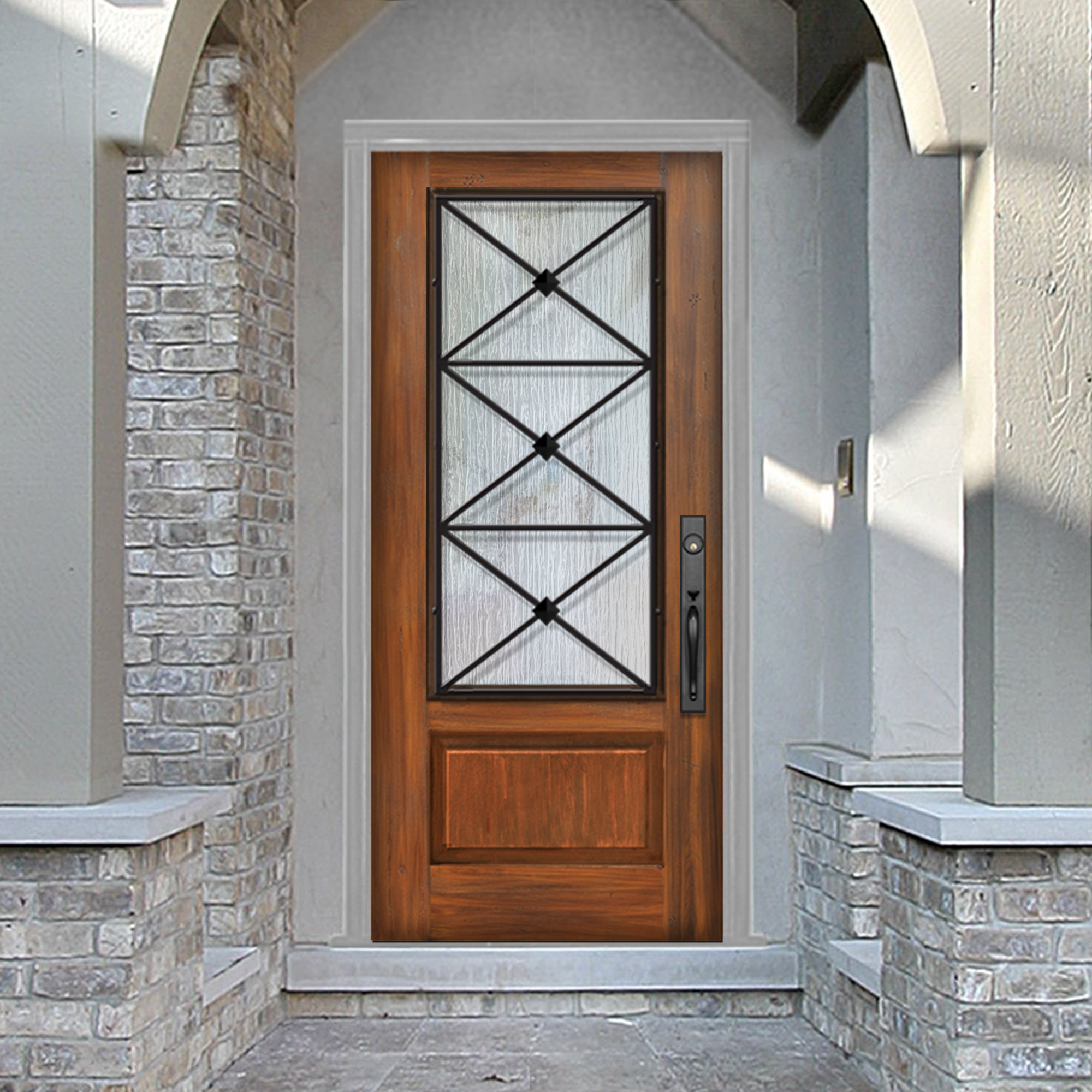Knockety Republic Painted Fiberglass Prehung Front Entry Door & Reviews ...