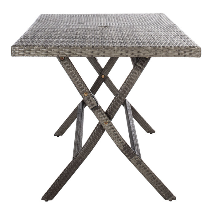 Red Barrel Studio® Ched Folding Rattan Dining Table & Reviews | Wayfair