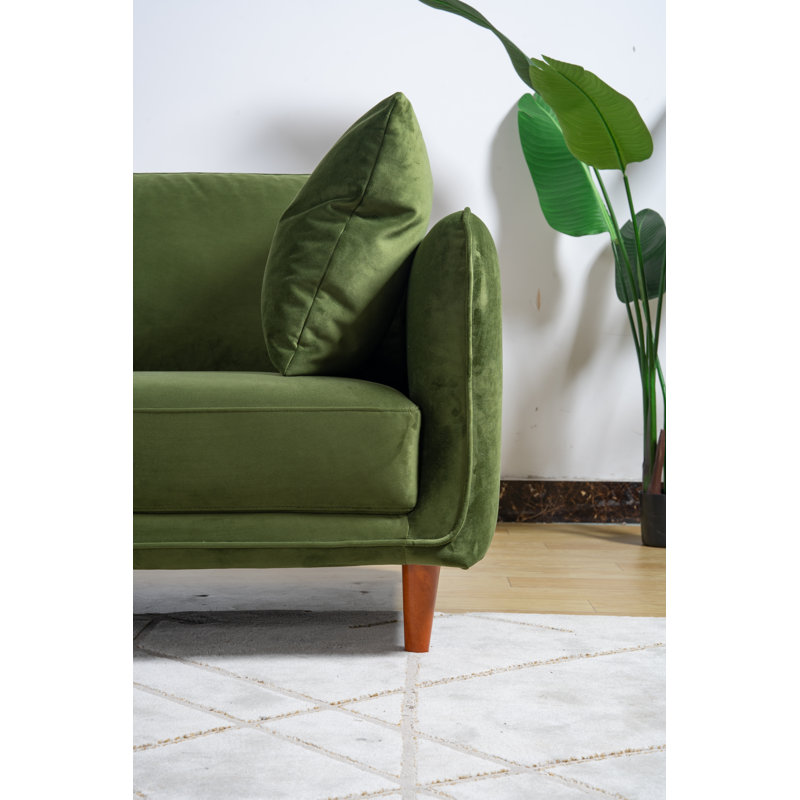 RELUXE HOME LLC River 83” Velvet Sofa | Wayfair