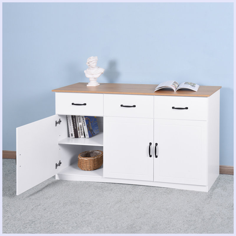 Ebern Designs Modern Kitchen Sideboard with 3 Doors and 3 Drawers | Wayfair