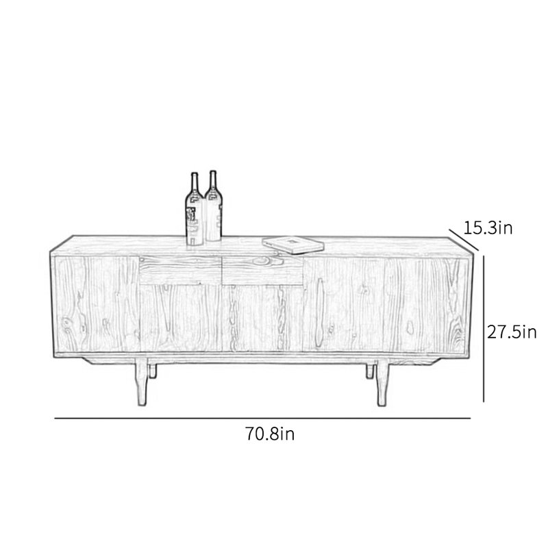 jessica Solid Wood Medieval TV Cabinet 70.8'' W Storage Credenza | Wayfair