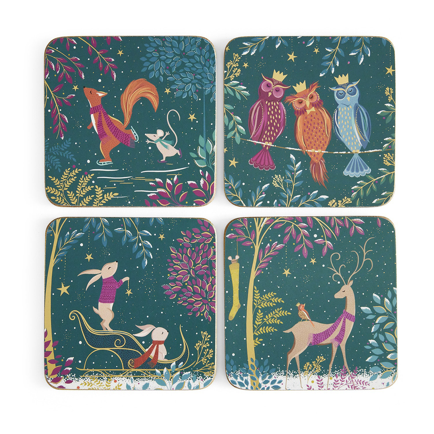 Sara Miller, Woodland Tales - Coasters | Wayfair.co.uk