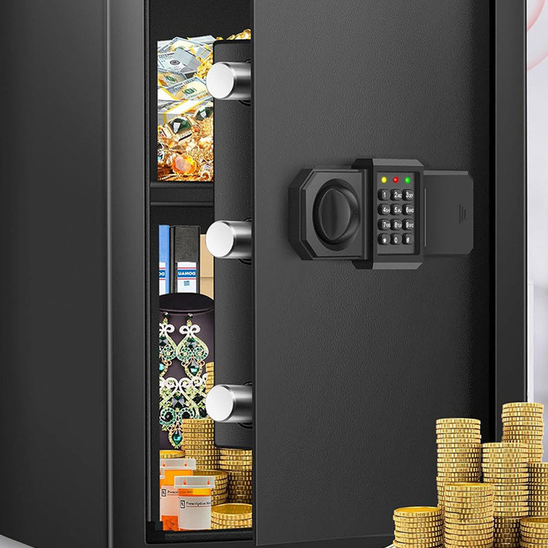 DEBLIT Digital Fireproof Safes for Home, Home Safe with Programmable ...