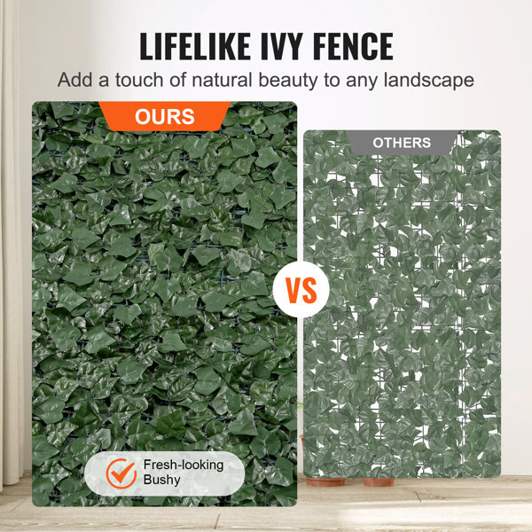 VEVOR Fence Screen With Mesh Cloth Backing Leaves Material: Silk Cloth ...