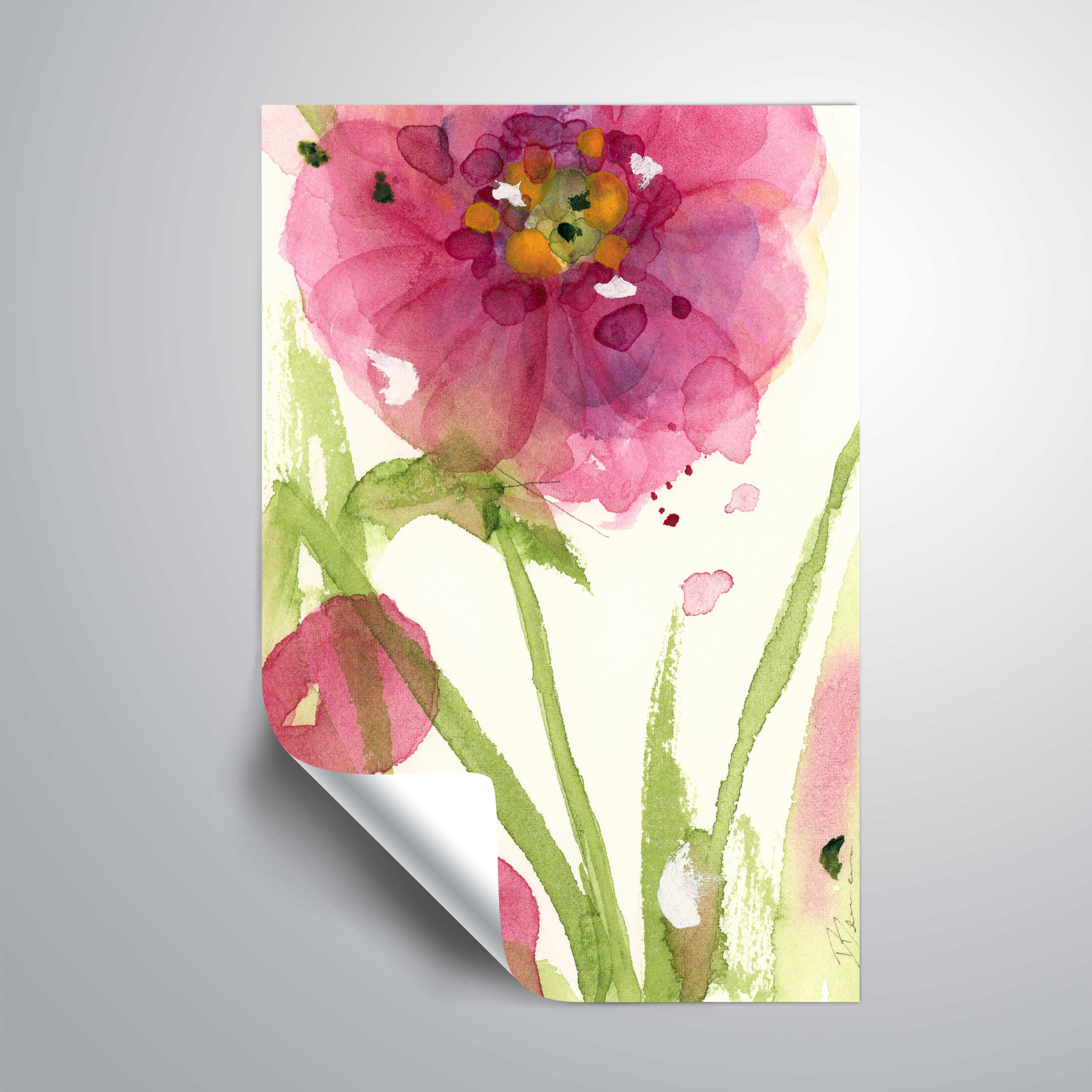 ArtWall Pink Wildflowe Removable Wall Decal - Wayfair Canada