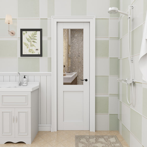 ARK DESIGN 80'' Interior Mirror Door Slab Solid Wood Closet Mirror ...