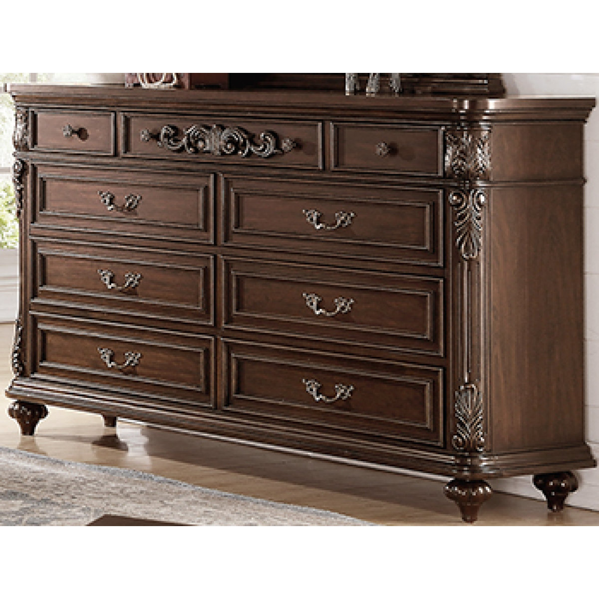 Bloomsbury Market Aichele 9 Drawer 64" W Double Dresser | Wayfair