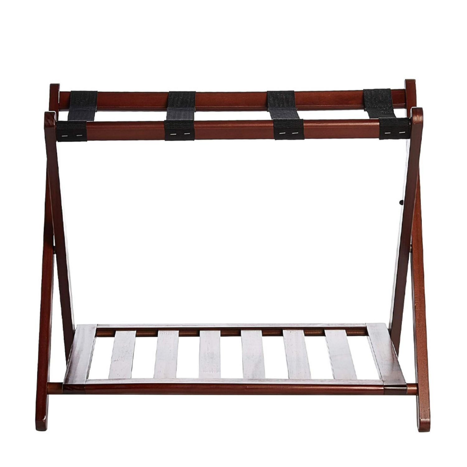 Gracie Oaks Holtman Folding Luggage Rack with Storage | Wayfair