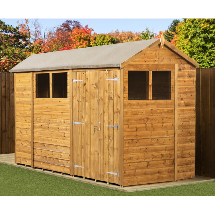 Empire Sheds Ltd Modular Apex Garden Shed10X6 With Windows Double Door ...