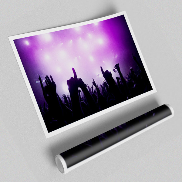 East Urban Home Purple Rave Club - No Frame Print | Wayfair.co.uk