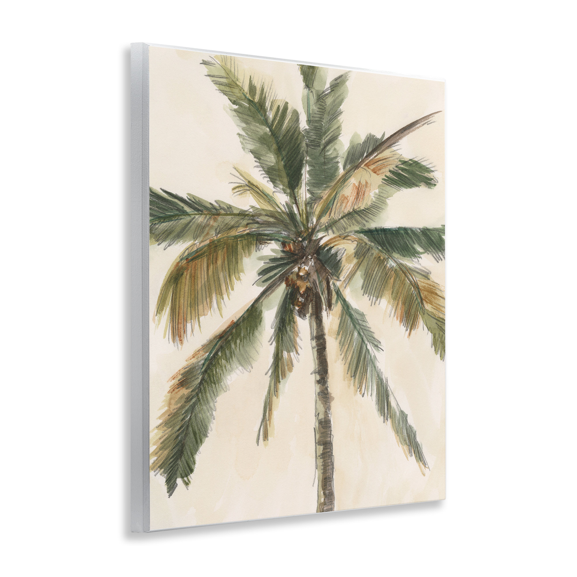 Bay Isle Home™ Palm Tree on Beige Wall Plaque Art by Ethan Harper | Wayfair