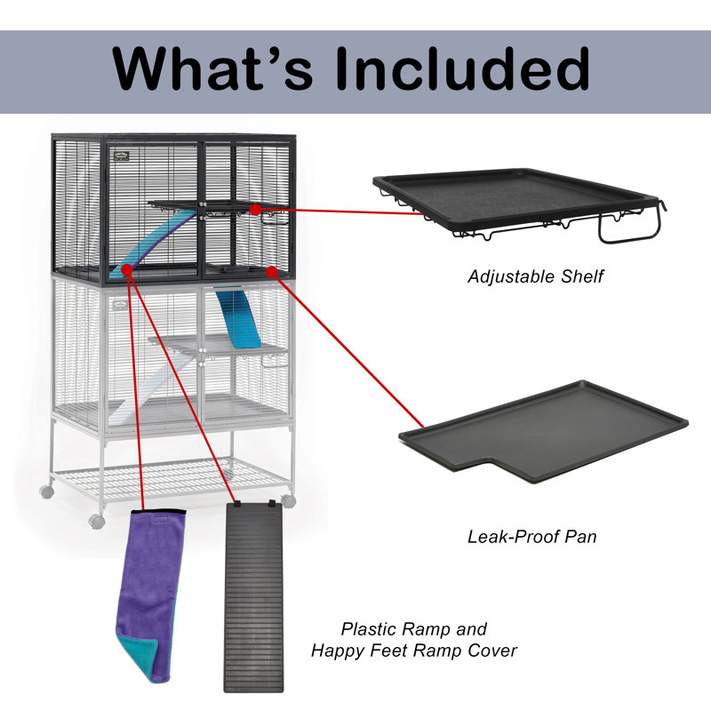 MidWest Homes for Pets Deluxe Critter Nation Add-On Unit Small Animal ...