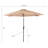 Arlmont & Co. 9Ft Patio Umbrella -Metal Frame & Crank Lift, Recycled ...