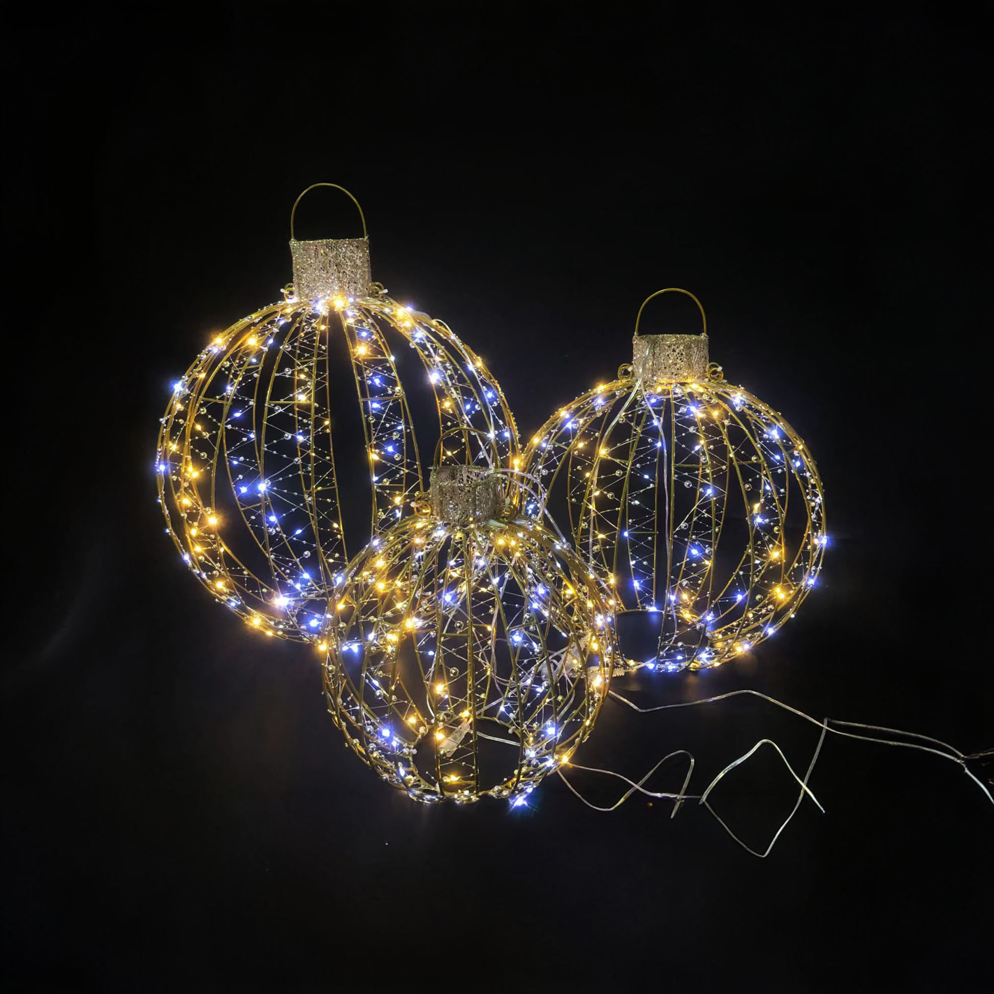 The Holiday Aisle® Ornament Trio 360 LED Lights Ningbo | Wayfair