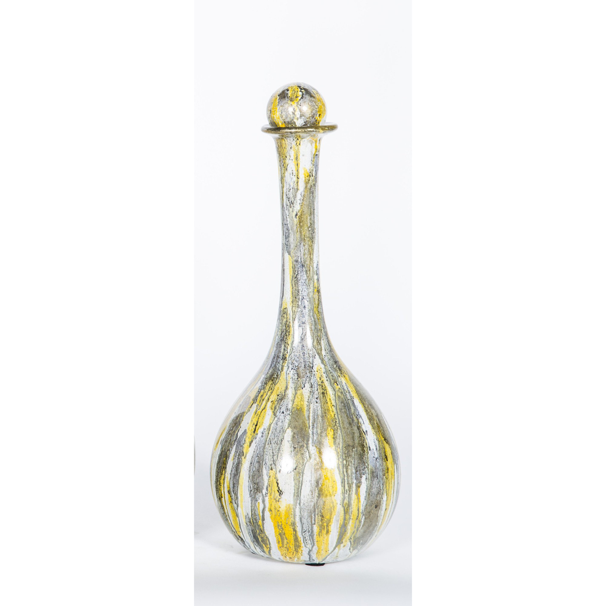 Prima Design Source Gold Strike Glass Decorative Bottle | Wayfair