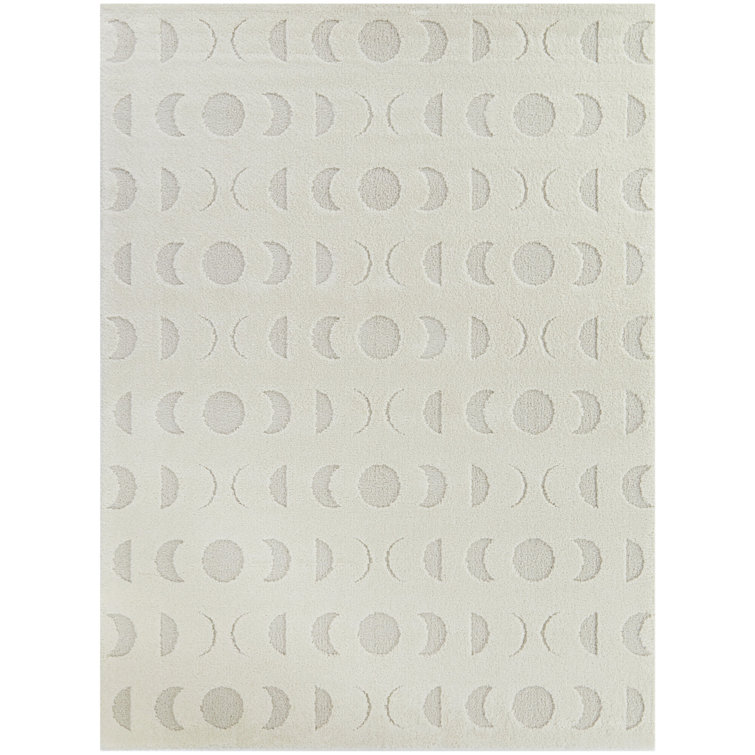 Paolucci Gray/Cream Contemporary Geometric Area Rug | AllModern