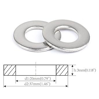 Juggernaut Storage Stainless Steel Flat Washer Pocket Door Hardware ...
