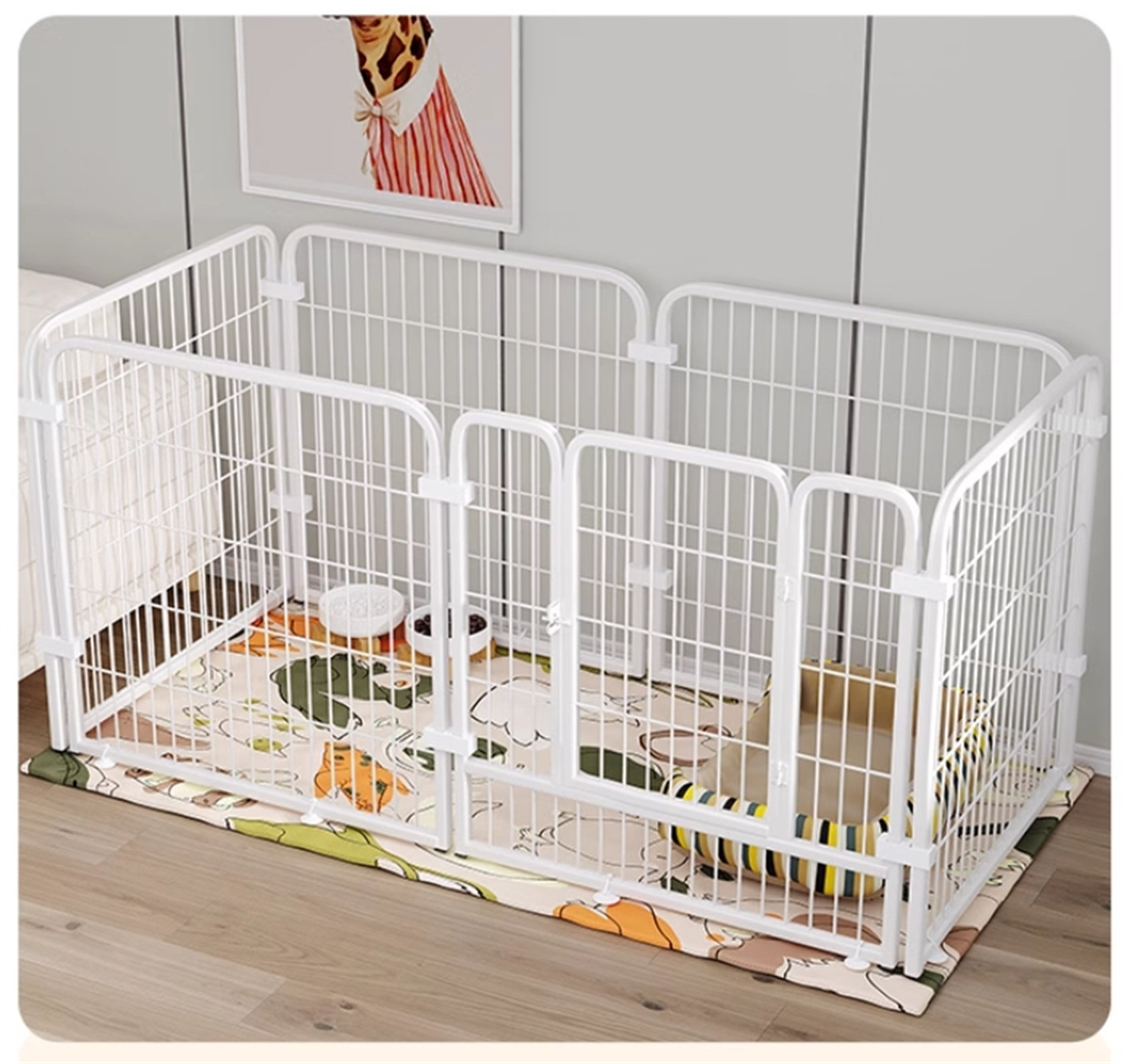 UMMA, LLC 27.55'' H 6 Panel Metal Exercise Pen | Wayfair