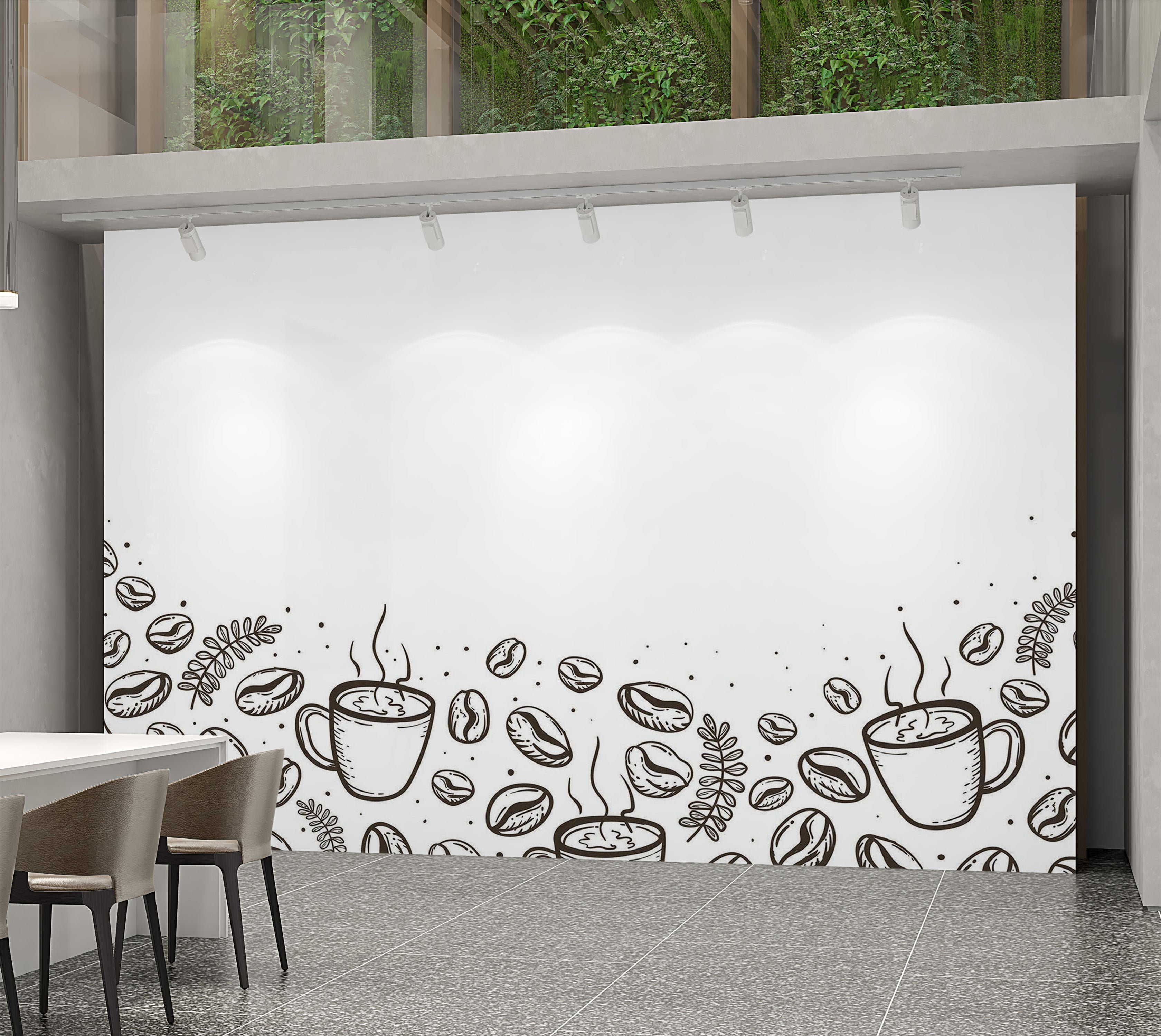 Red Barrel Studio® Premium Peel & Stick Wall Mural - Coffee Beans And ...